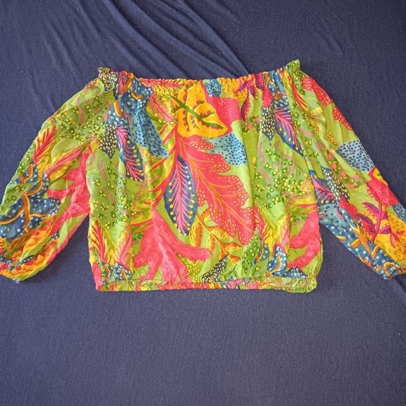 Christian Siriano | Tops | Colorful Off Shoulder Top | Poshmark